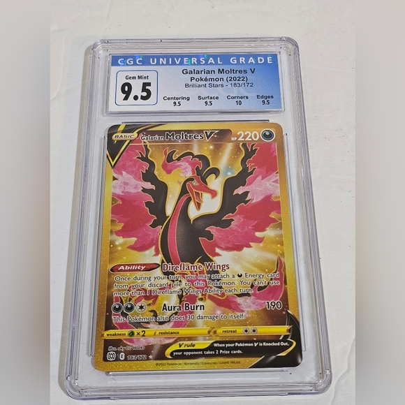 Other | Galarian Moltres V Gold Secret Rare 183 Pokemon Tcg 222 ...